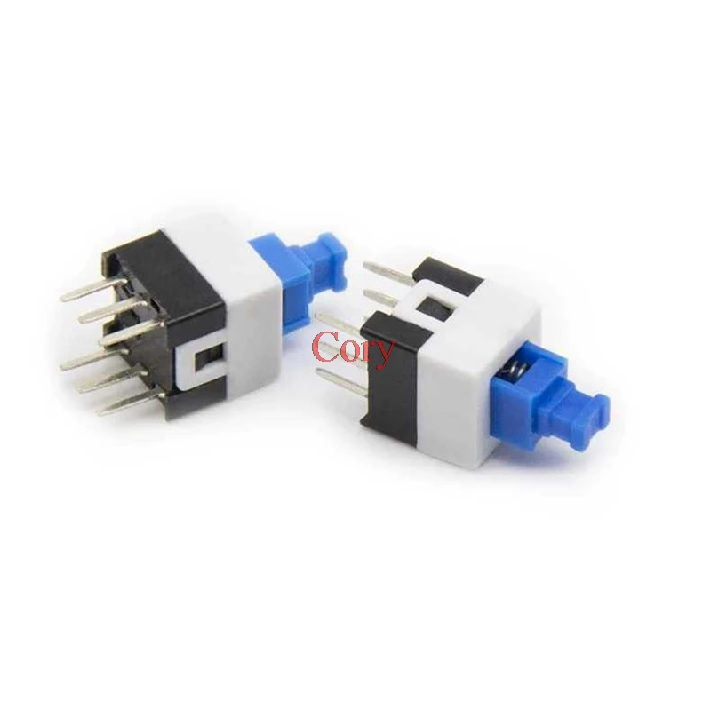 30pcs Square 7x7 6 Pin DPDT Mini Push Button Self-locking/unlock Switch ...