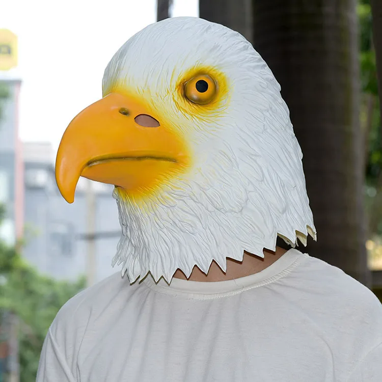 Lifelike Halloween Party Play Adult Eagle Mask Costume (white Eagle ...