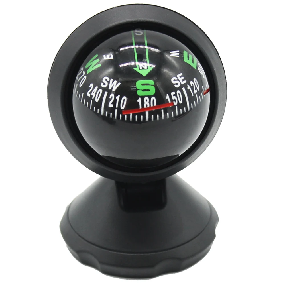 Universal For Most Cars Compass Auto Mini Compact Compass Ball With Delicate Decoration Adhesive