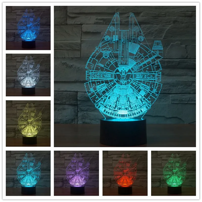 Star Wars Bb8 Droid 3d Lamp 7 Color Changing Visual Illusion Led Lamp ...