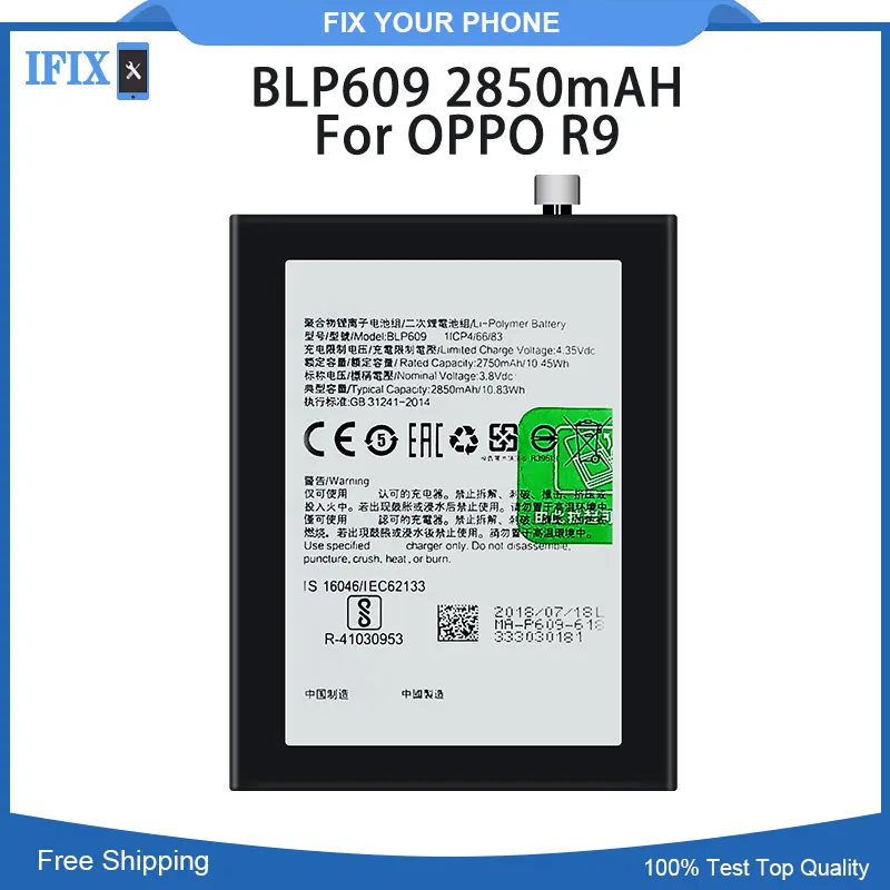 BLP609 2850mAh Battery for OPPO R9 R9M R9MT Battery Replacement for ...