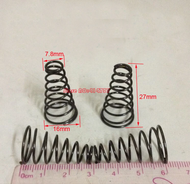 10pcs 1.0*7.8&16*27mm Steel conical coil spring 1.0mm wire conical ...