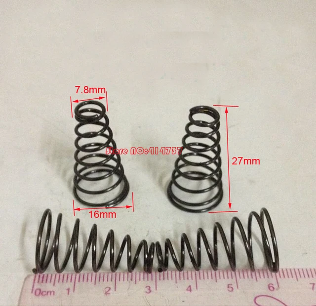 10pcs 1.2*7&8.8*25mm Steel conical coil spring 1.2mm wire conical ...