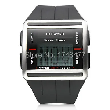 2015 New Solar Energy Watch Men's Digital Sports Led Watches Men Solar ...