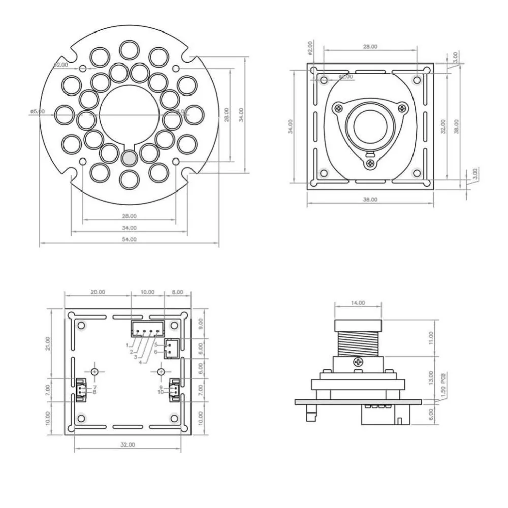 640*480p Ov7725 Ir Cut & Ir Led Night Vision Infrared Wide Angle Mini ...