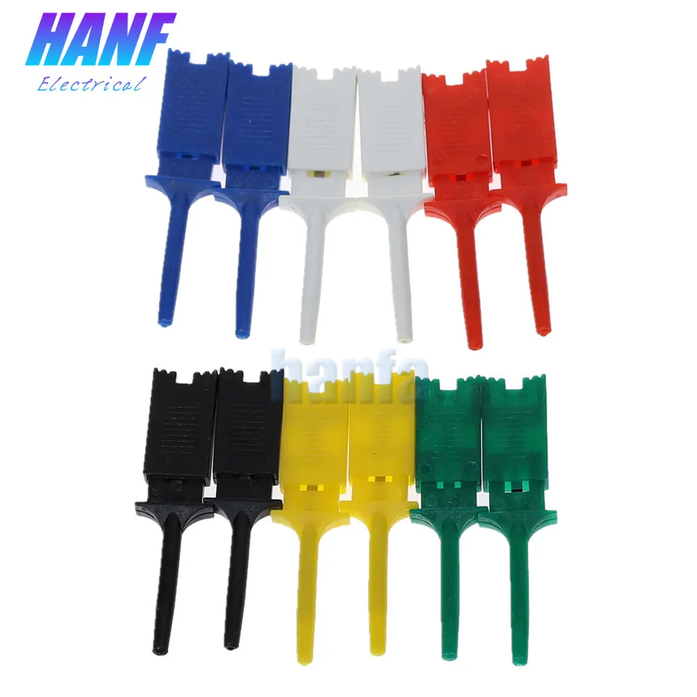 12pcs Smd Ic 테스트 훅 클립 그래버 테스트 프로브 로직 애널라이저 클램프 연결 후크기구 부품 And 액세사리