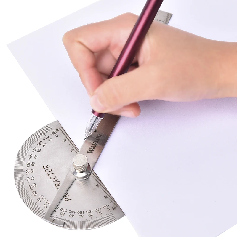 180 degree Protractor Angle Finder Stainless Steel Rotary Measuring ...