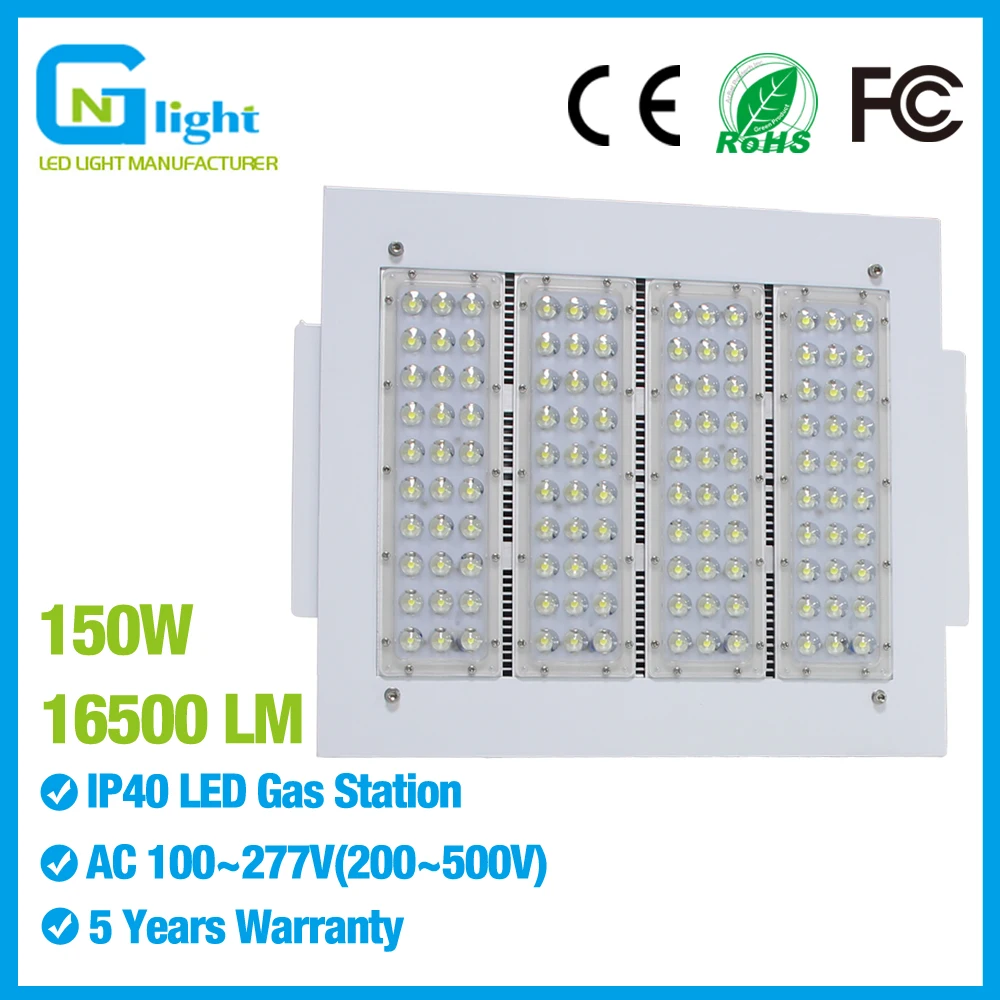NGT LED light 150watt gas station modular fixture retrofit 600W HPS ...