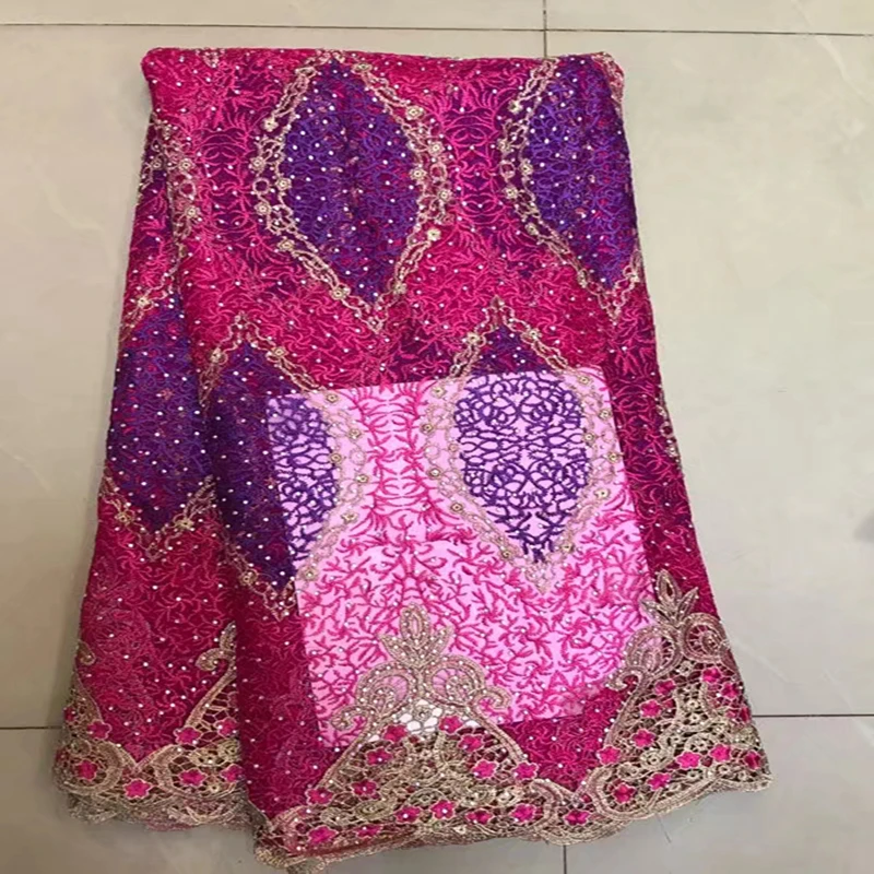 Tela de encaje de red francesa de alta calidad hermosa tela de encaje ...