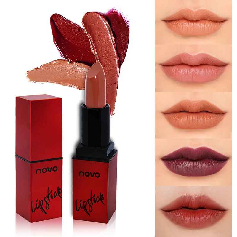 Buy 2017 New Novo Brand Lipstick Long Lasting Velvet Red Brown Waterproof Matte
