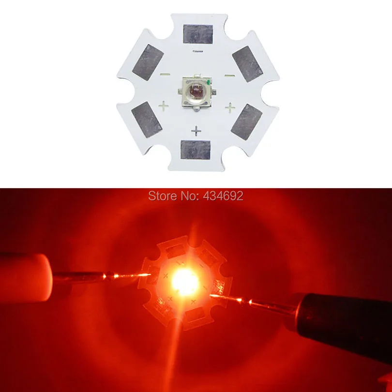 10PCS/LOT Original Epileds LED 1W 3W 20mm High Power Red 620 630nm LED ...