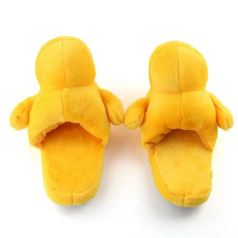 Indoor Warm Yellow duck Slippers Winter Cotton Plush Slipper Emoji ...