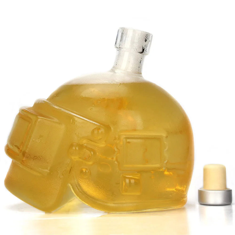 550ML Head Vodka Bottle Skull Head Bottles Helmet Whiskey Decanter ...