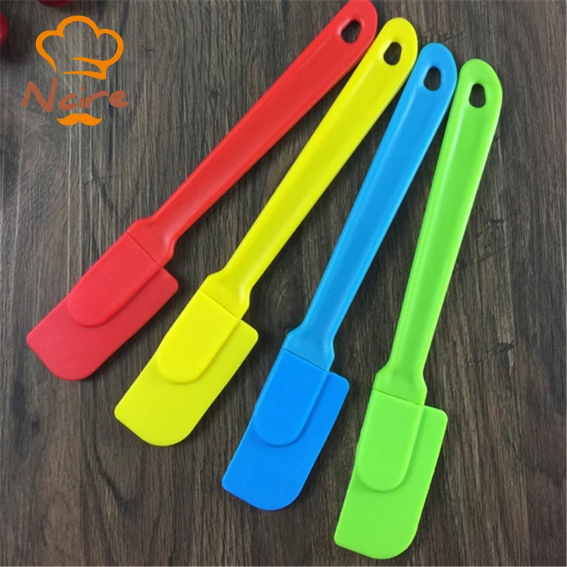 NCIRE Non Stick Baking Tools Silicone Soft Scraper Head Mixing Scraper ...