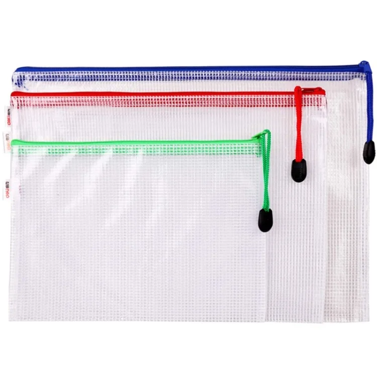 3pieces-bag-Effective-File-Packet-Waterproof-Mesh-Zipper-Bag-Documents ...