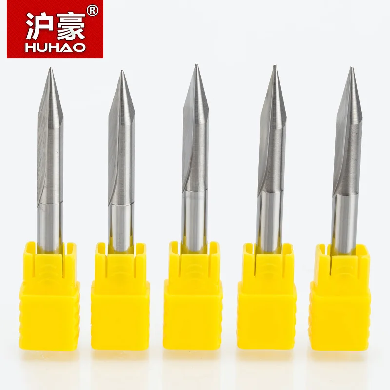 HUHAO 1PC 6mm 2 Flutes Straight Engraving Bits deep cutter For wood CNC ...