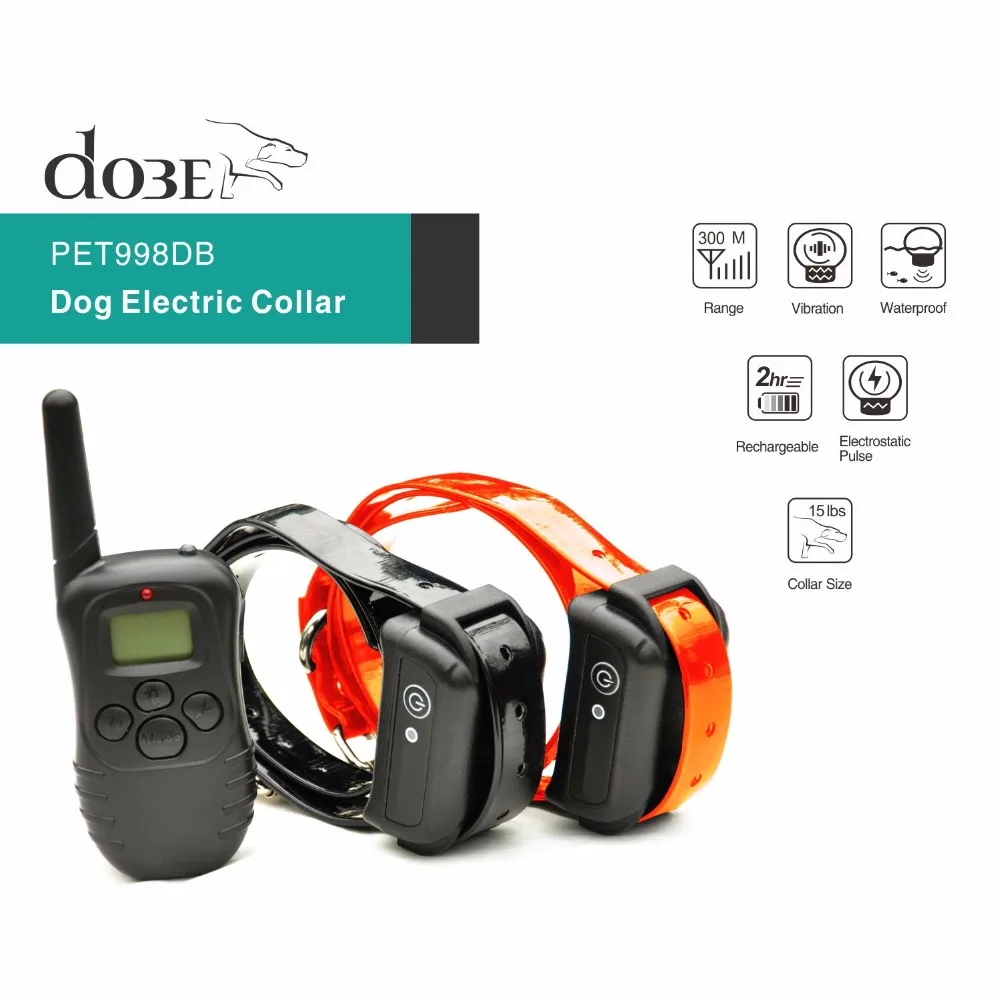Remote Control Dog Electric Collar Rechargeable Waterproof Lcd Pet ...