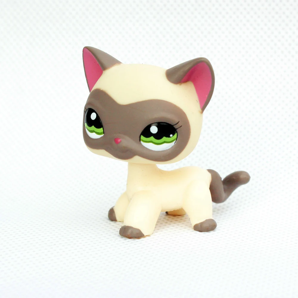 LPS CAT Littlest pet shop Bobble head toys Rare #1116 red ear grey mask ...