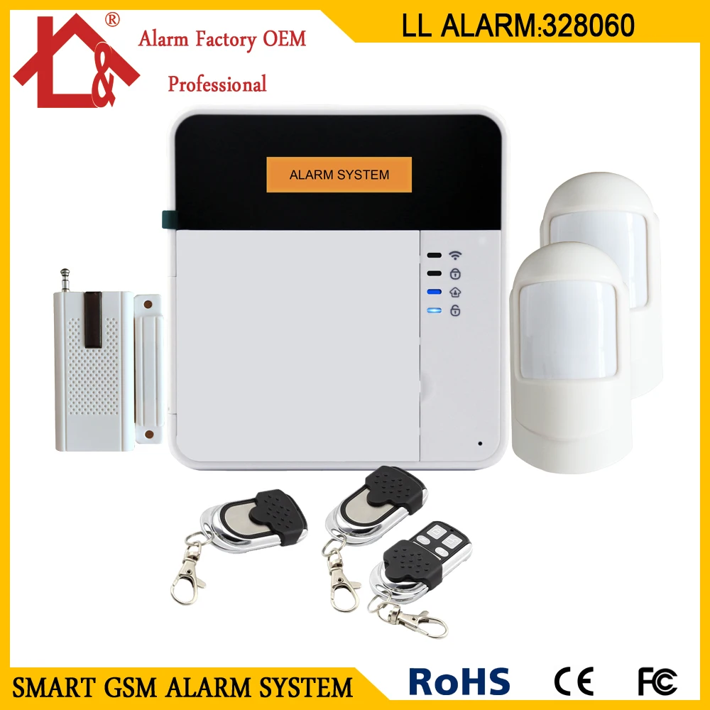 Wireless/Wired GSM Alarm System Home Security Systems APP Control ...