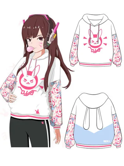 [Stock] Game OW Rabbit D.VA DVA Kawaii Lolita Cosplay Leisure Cotton ...