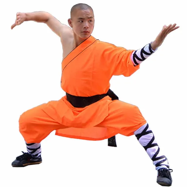 Shaolin Monk Costume Kung Fu Uniforms Zen Buddhist Robe Monk Cosplay ...