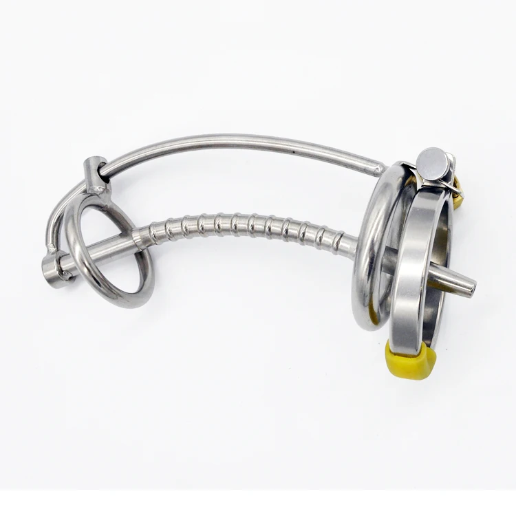 New 3 Ring Stainless Steel Male Chastity Devicebelt With Cathetercock Cagepenis Ringpenis