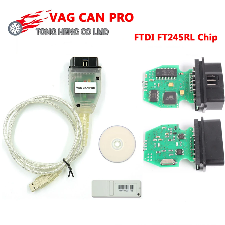 Interfaz de diagnóstico VAG CAN PRO V5.5.1 con Chip FTDI FT245RL VCP ...