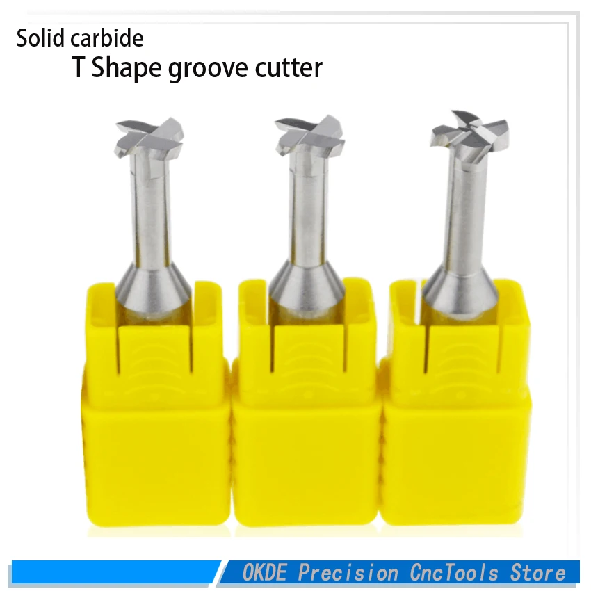 2pcs/lot Tungsten steel 4mm 12mm T Slot milling cutter alloy t groove ...
