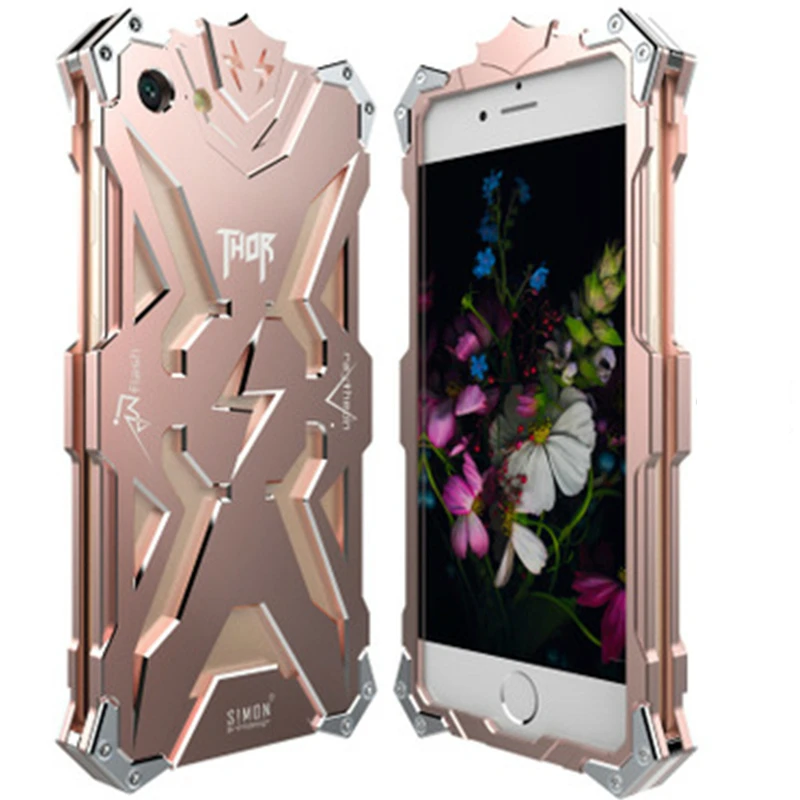 Metal Aluminum Shockproof Armor Case for Iphone 7 8 CNC Anodized ...
