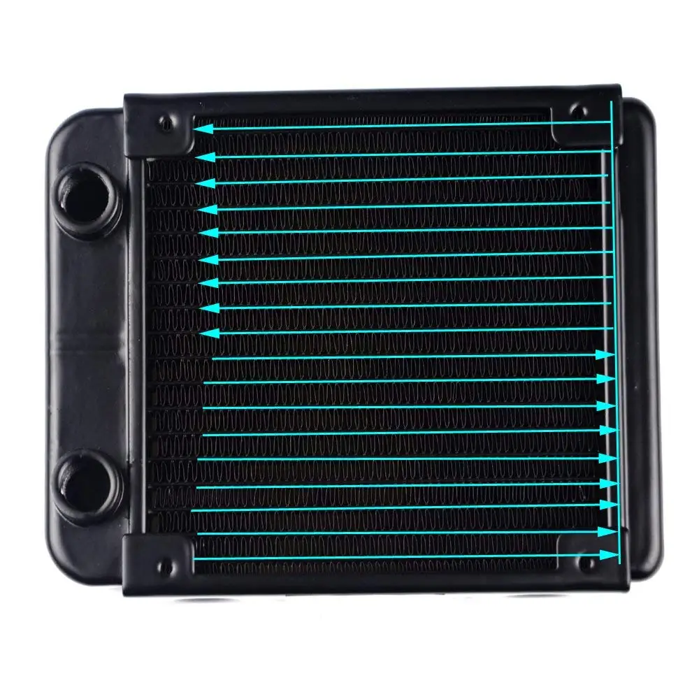 Generic 18 Aluminum Heat Exchanger Radiator For Pc Cpu Co2 Laser Water ...
