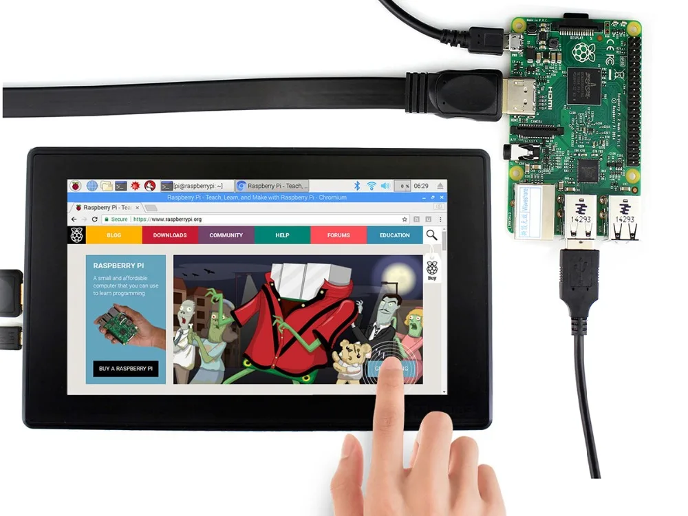 Waveshare 7 inch HDMI LCD (H) Capacitive Touch Screen with Toughened ...