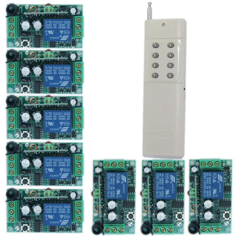Intelligent Wireless Remote Control Switch 12v 1 Road 1 Drag 8 1000 ...