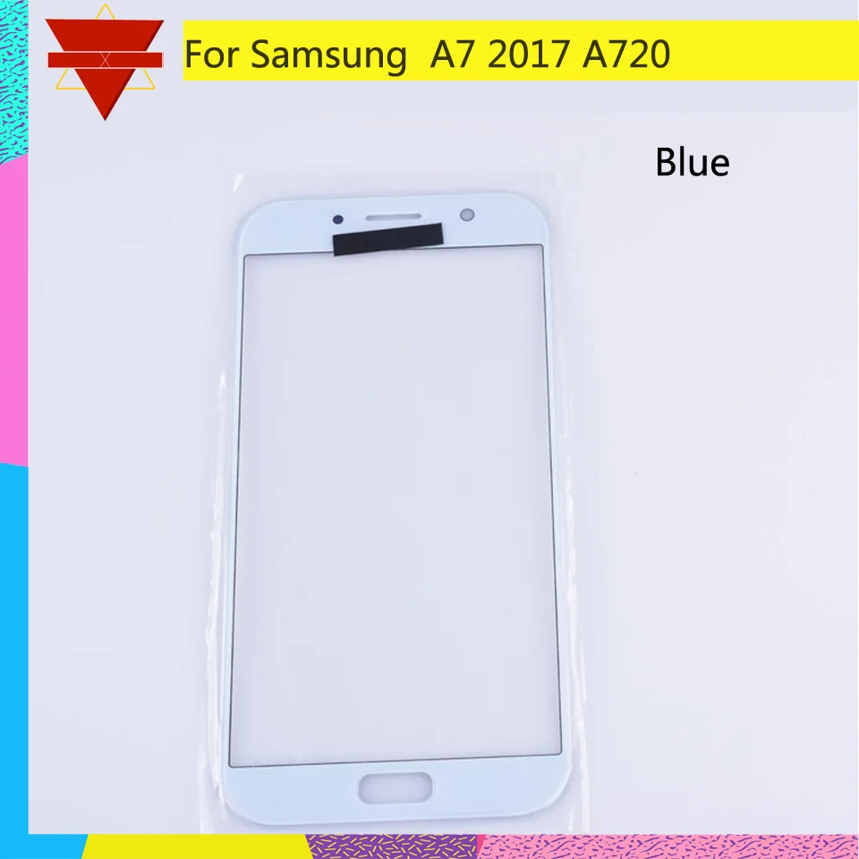 10 шт./лот для Samsung Galaxy A7 A720 A720F SM-A720F сенсорный экран передняя стеклянная панель ...