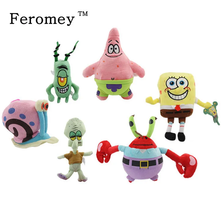 Kawaii Spongebob Plush Doll Toys Sponge Bob Patrick Crab Plankton ...