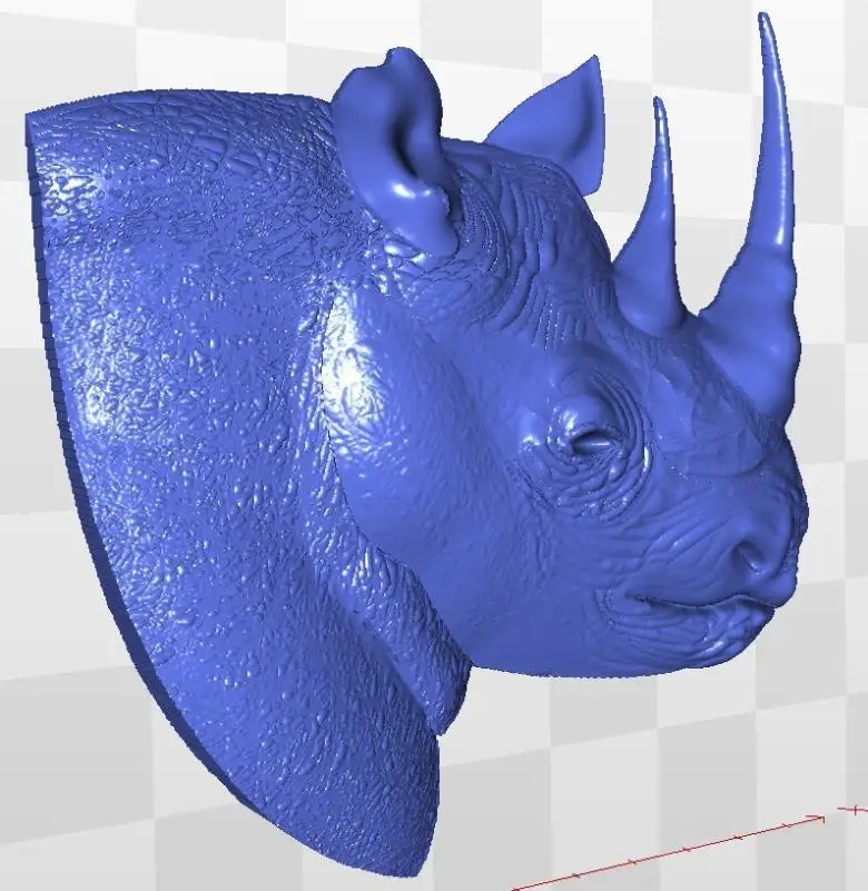 For Cnc In Stl File Format 3d Model Relief Rhinoceros 1 In Wood Routers