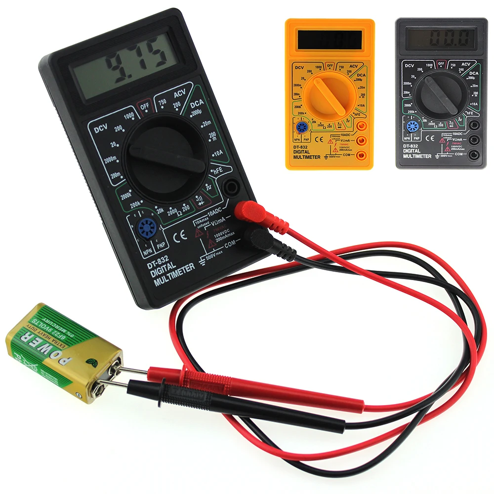 DT832 Mini Digital Multimeter with Buzzer Voltage Ampere Meter Test ...