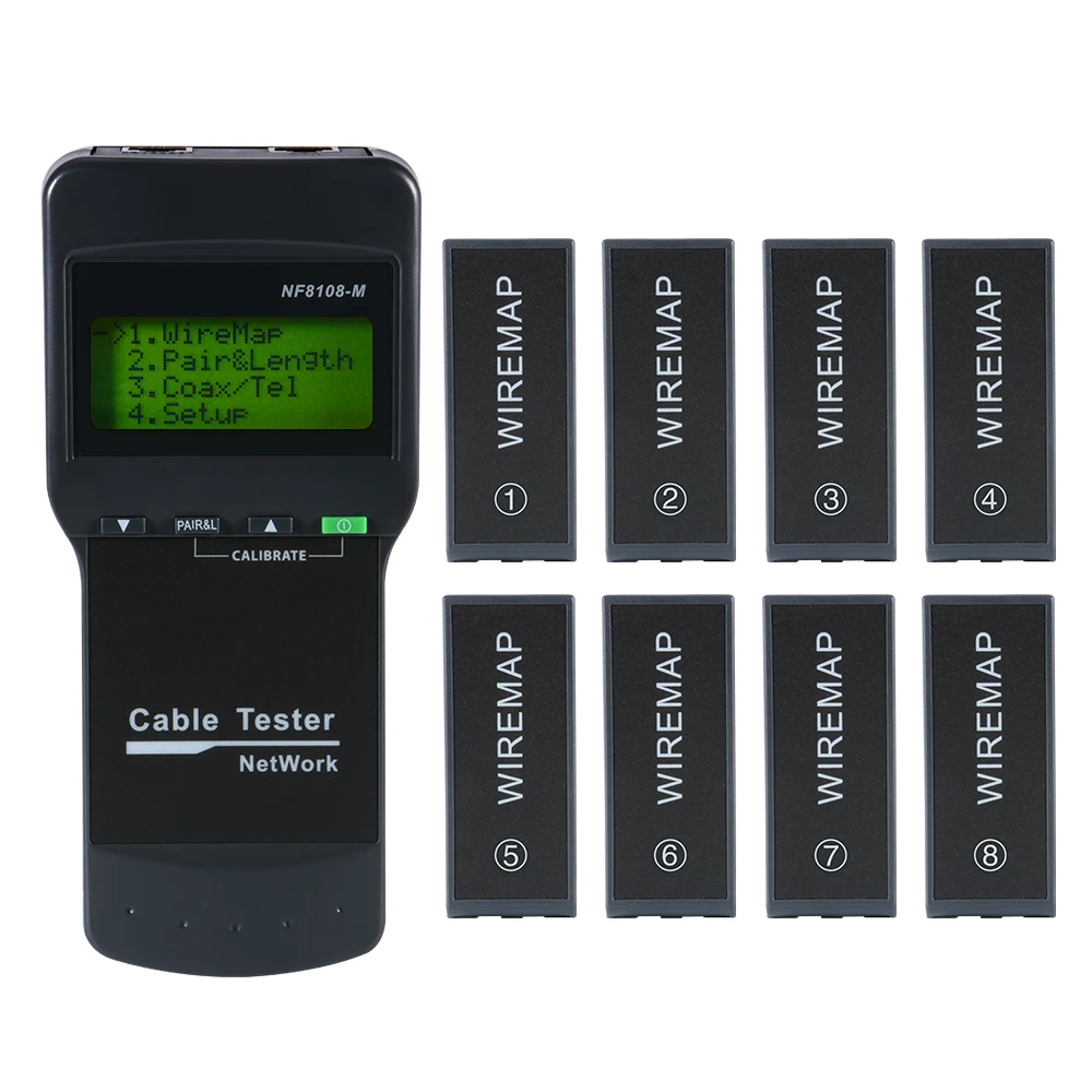Network Cable Tester Meter LAN RJ45 Phone Wire Cat5 Cat6 Coaxial 8 ...
