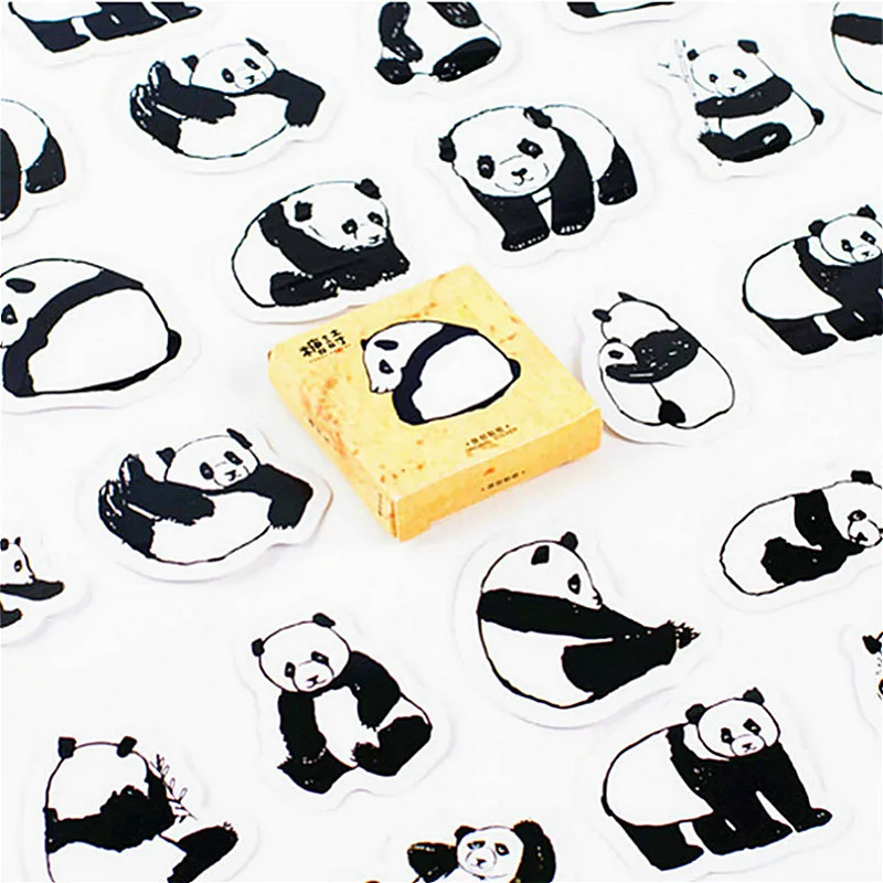 40pc 2018 New Chinese Pandas Memo Stickers Pack Kawaii Planner ...
