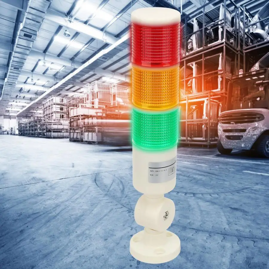 24V CNC Machine Warning Light Red+Green+Orange 3 Color Flashing Bright ...