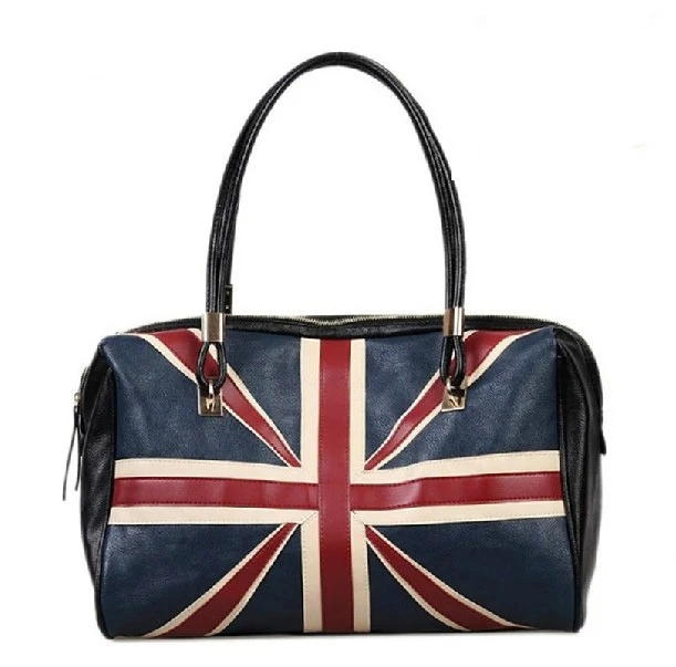 Designer British style preppy look Handbag UK British national flag ...