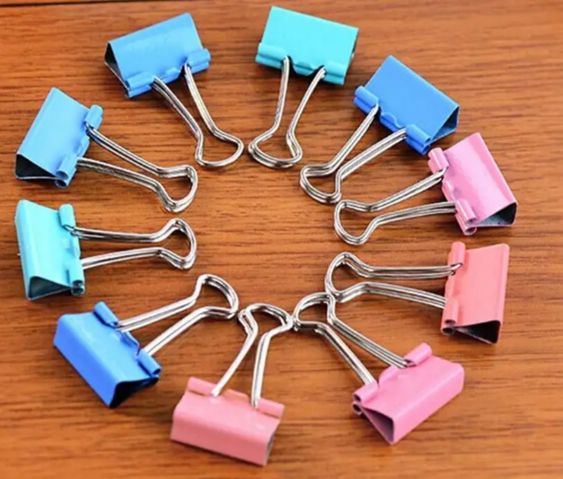 1 pcs/lot Colorful Metal Binder Clips 19mm Notes Letter Paper Clip ...