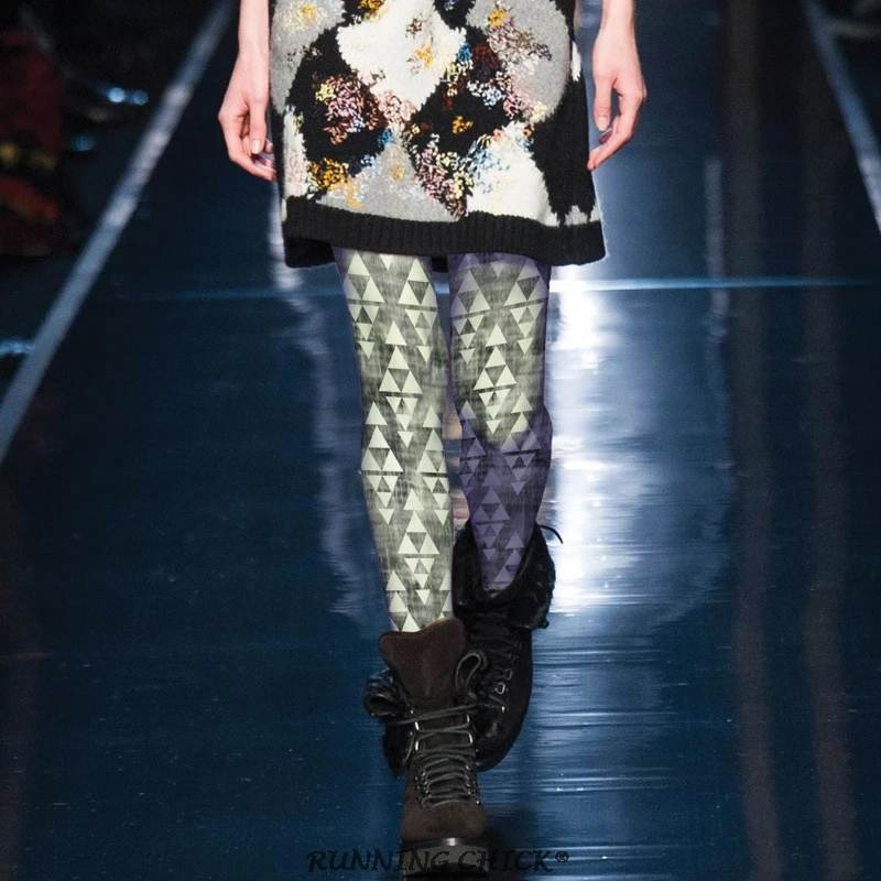 Geometric Texture Shades Printed Pantyhose - Tights - AliExpress