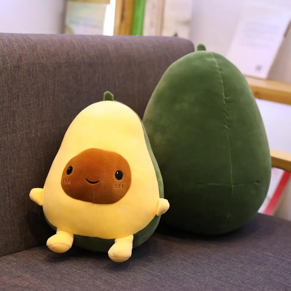 Happy Half Avocado Family Plush Toy Shy Figured Baby Green Fruit Plant ...