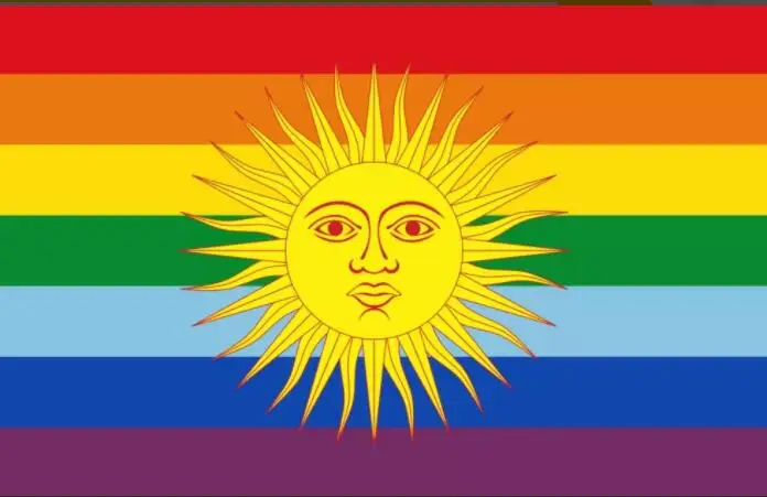 Gender Rainbow Pride Flag Gay Freedom With Inca Republic Sun 3x5ft ...
