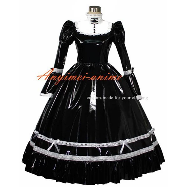 Aliexpress.com : Buy Sexy Sissy Maid Pvc Dress Black Lockable Uniform ...