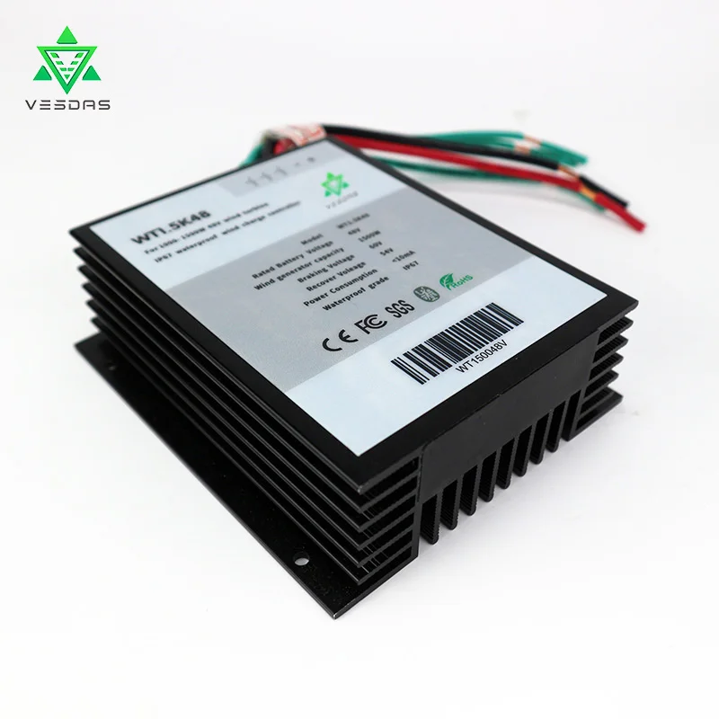 1500W 48V Wind Turbine IP67 Waterproof Wind Generator Charge Controller ...