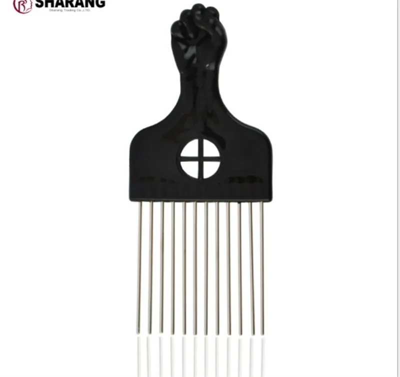 Use Black Metal African American Pick Comb Hair Combs Afro Hair Comb ...
