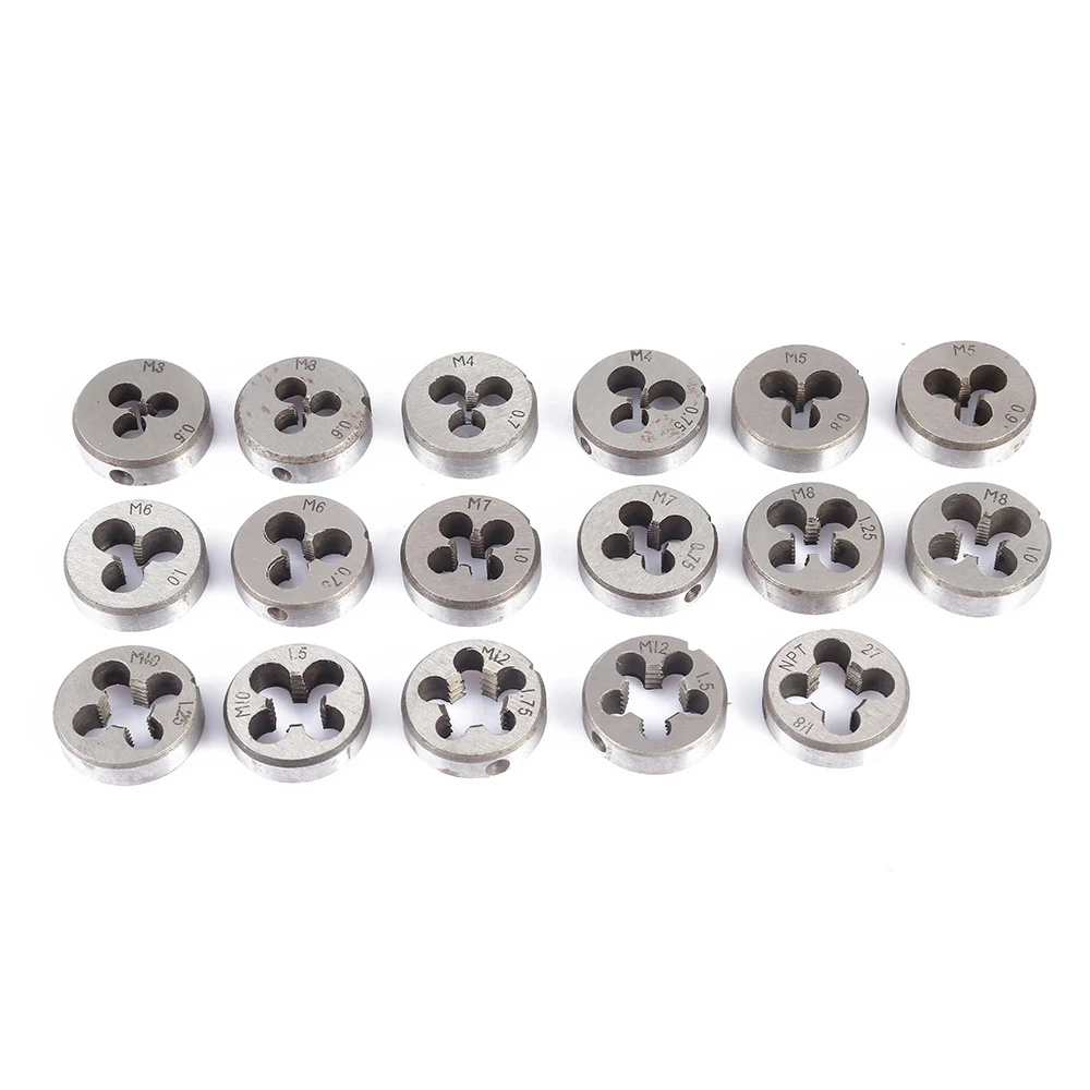 מוצר - 40Pcs Adjustable Metric Tap Die Holder Thread Gauge Wrench Tools ...