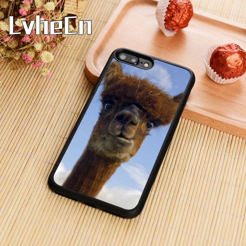 LvheCn lama animals Phone Case Cover For iPhone 4 5 6 6s 7 8 plus X XR ...