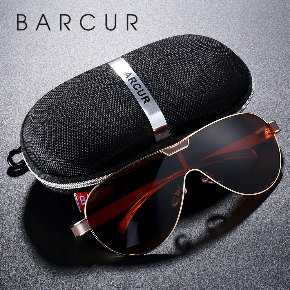 BARCUR Driving Polarized Sunglasses Men Brand Designer Sun Glasses For Men Sports Eyewear ...